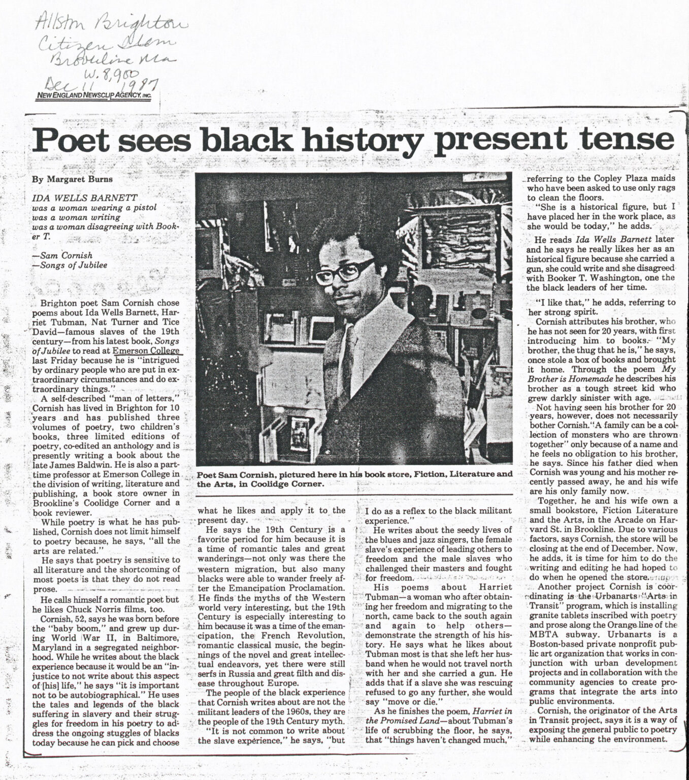 Honoring Black History Month: Sam Cornish - Emerson Today